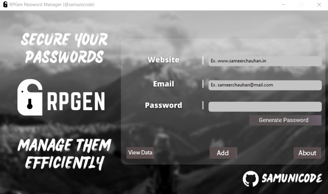 GitHub - samunicode/RPGen: RPGen is a full fledged random password ... GitHub - samunicode/RPGen: RPGen is a full fledged random password ...